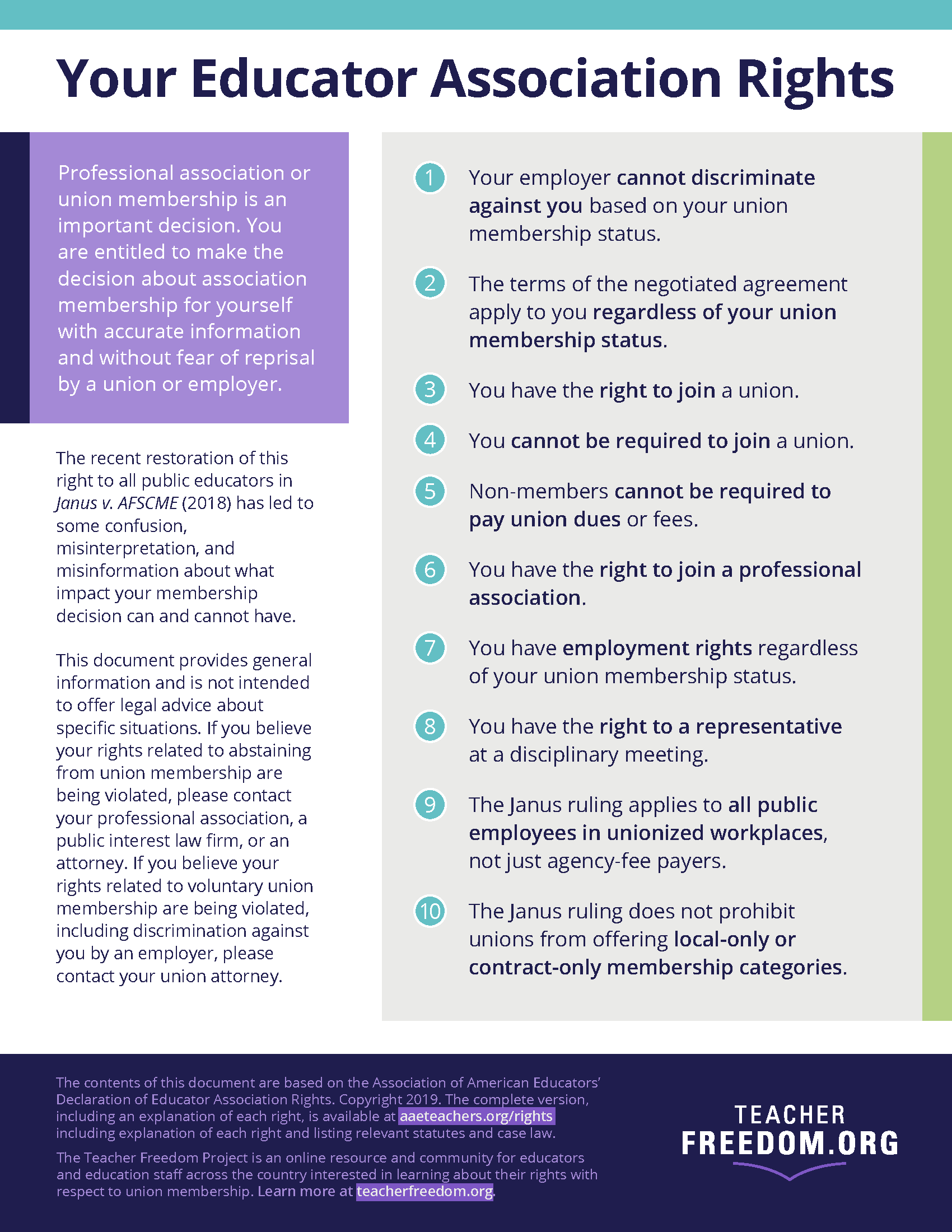 Educator Association Rights Teacher Freedom Educator Association Rights Teacher Freedom